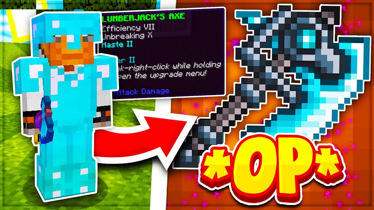 Building The CUSTOM TREE FARM on Minecraft Skyblock Server! | Minecraft ...