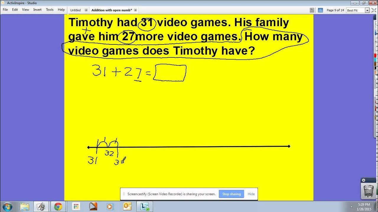 2nd Grade Addition on Open Number Lines - YouTube