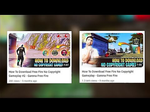 how to download no copyright game play!! garena free fire!! SD official ...