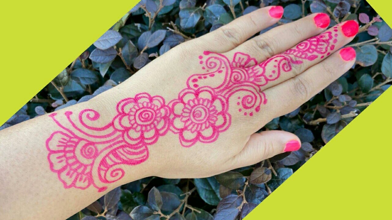 Color mehandi design|| Color henna design 2021||Colour Mehndi Design ...