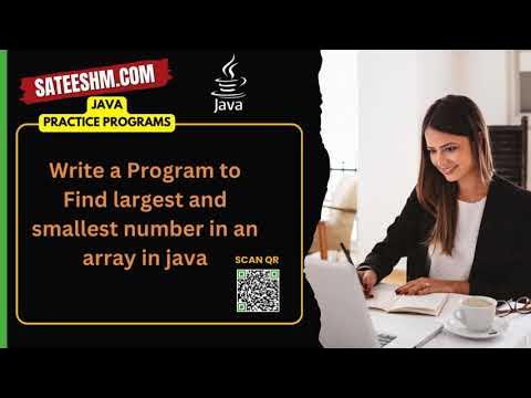 Write a Program to Find largest and smallest number in an array in java - YouTube