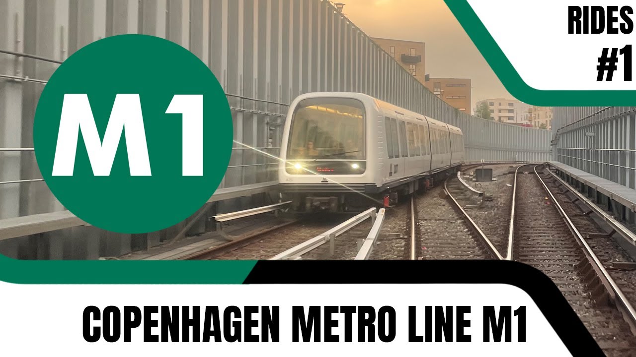 A rainy ride on the M1 in Copenhagen 🇩🇰 | Copenhagen Metro M1 ...