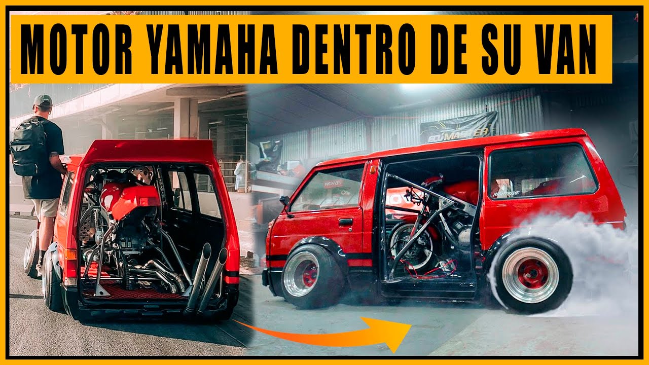 Le Pusieron Una Moto YAMAHA 600 como MOTOR a su Minivan "KEVIN ...