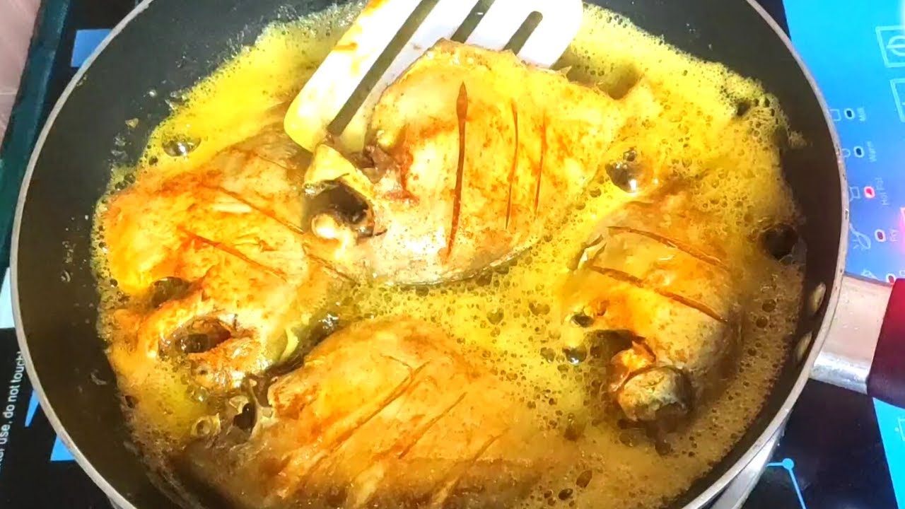 রূপচাঁদা মাছের দোপিঁয়াজি ।।Pomfret Fish Fry।।Rupchanda Fish Curry ...