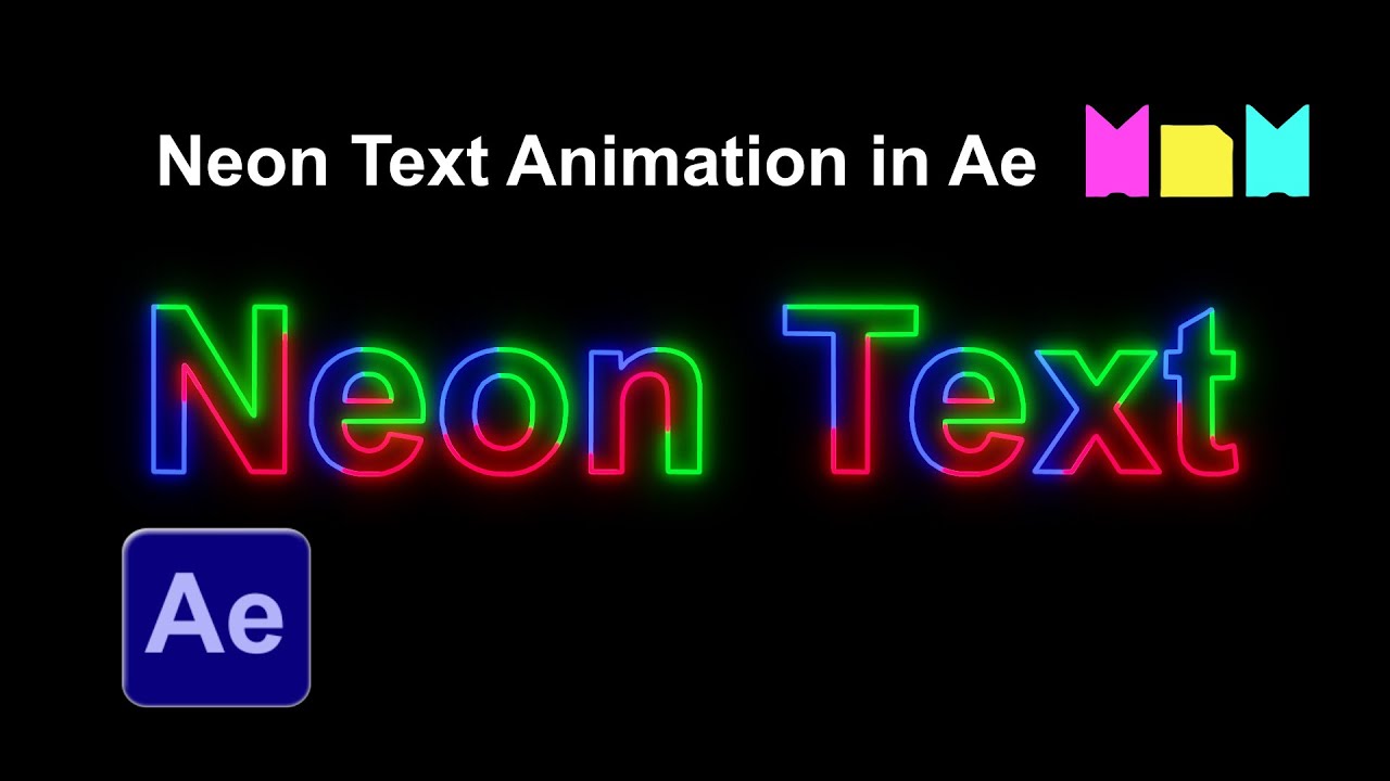 Neon Text Animation in After Effects | Vegas Effect - YouTube