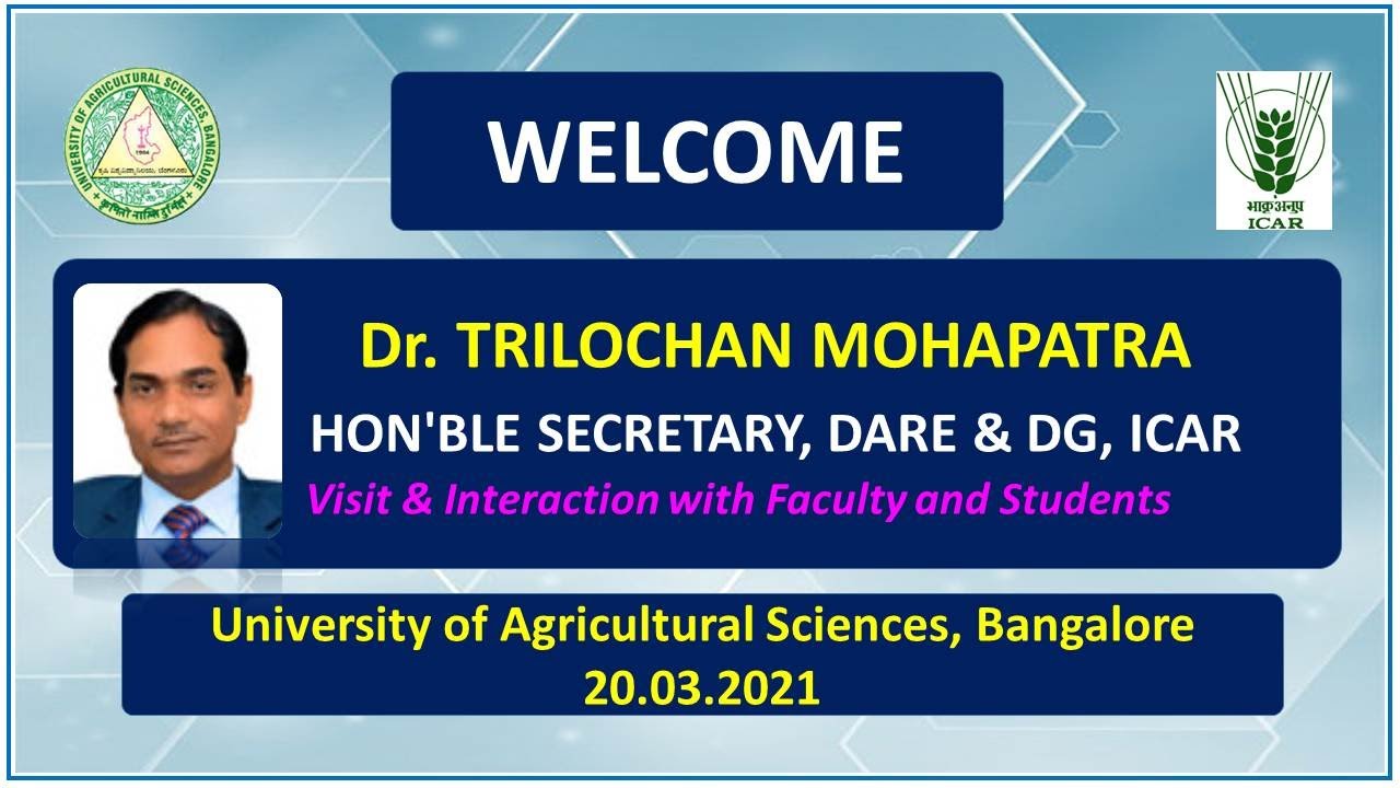 Interaction with Hon'ble Director General, ICAR - YouTube