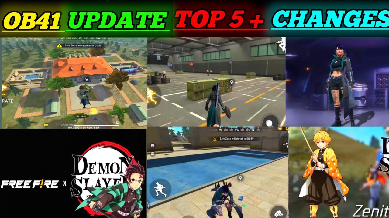 TOP 5 CHNAGES IN OB41 UPDATE | FREE FIRE OB41 UPDATE CHANGES | FREE ...