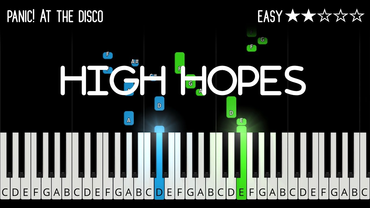Panic! At The Disco - High Hopes - EASY Piano Tutorial - YouTube