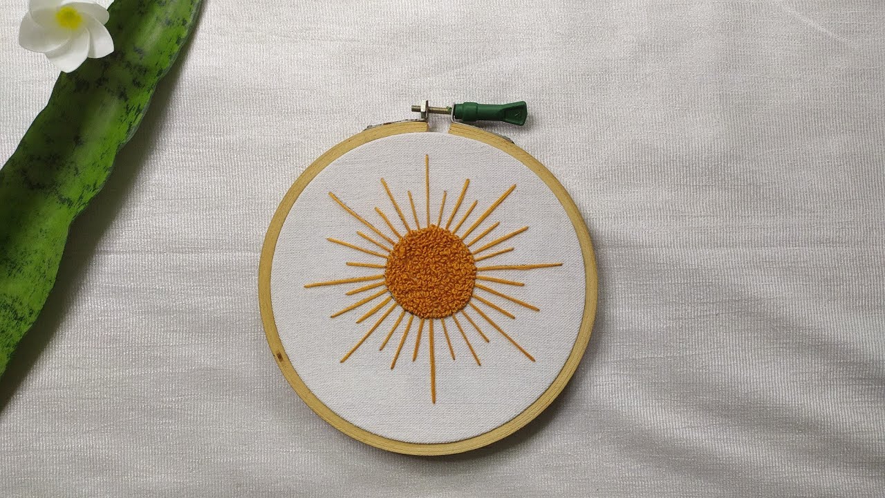 Hand embroidery - sun embroidery || episode 20 || #Dhritistories || # ...