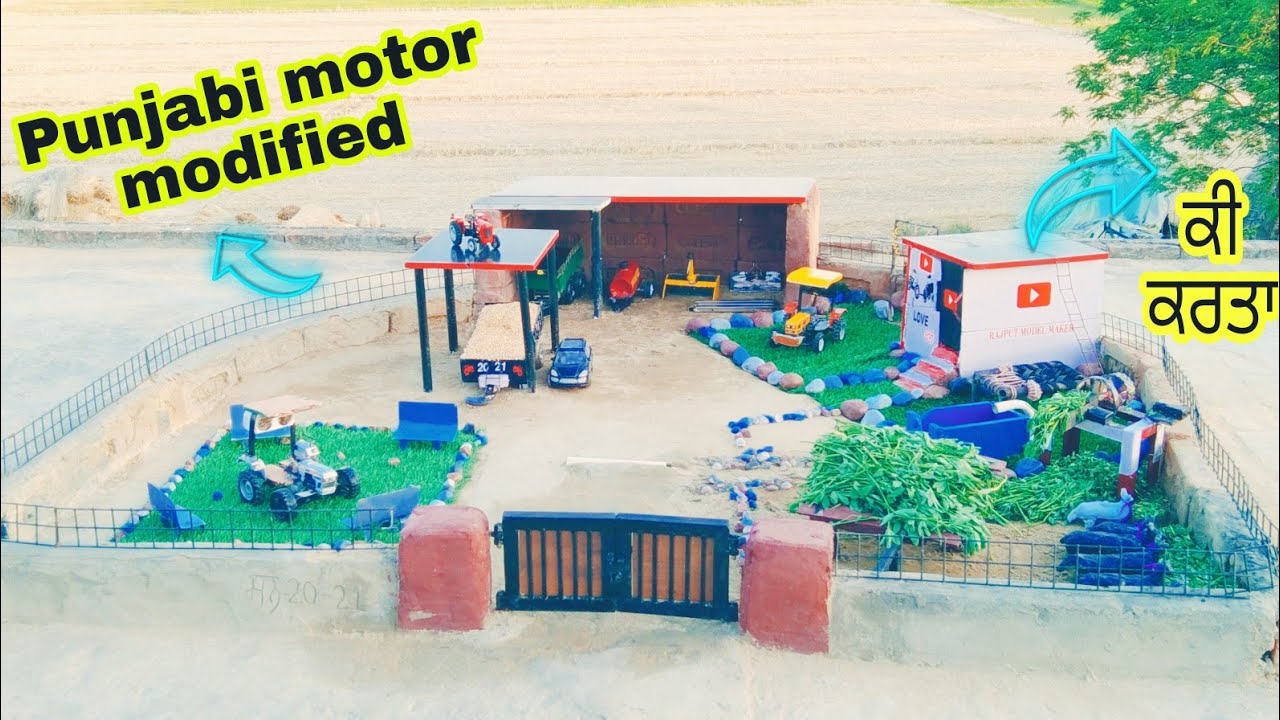 New Vlog Mini Farm House Model Jatt Di Motor | Tractor Farm House ...
