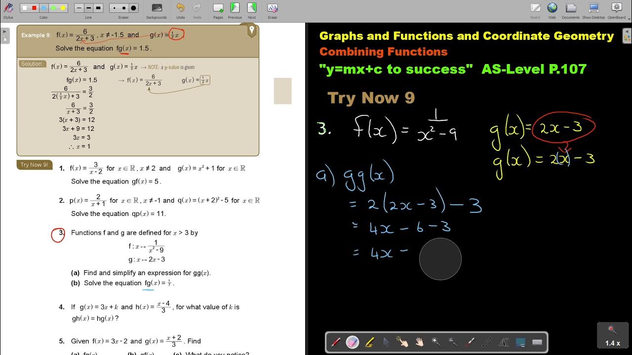 3 9 Graphs and Functions and Coordinate Geometry Combining Functions Part 4 - YouTube