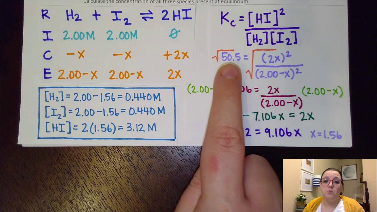 AP Chem U7: Solving Unknown Concentrations at Equilibrium Using RICE Tables - YouTube