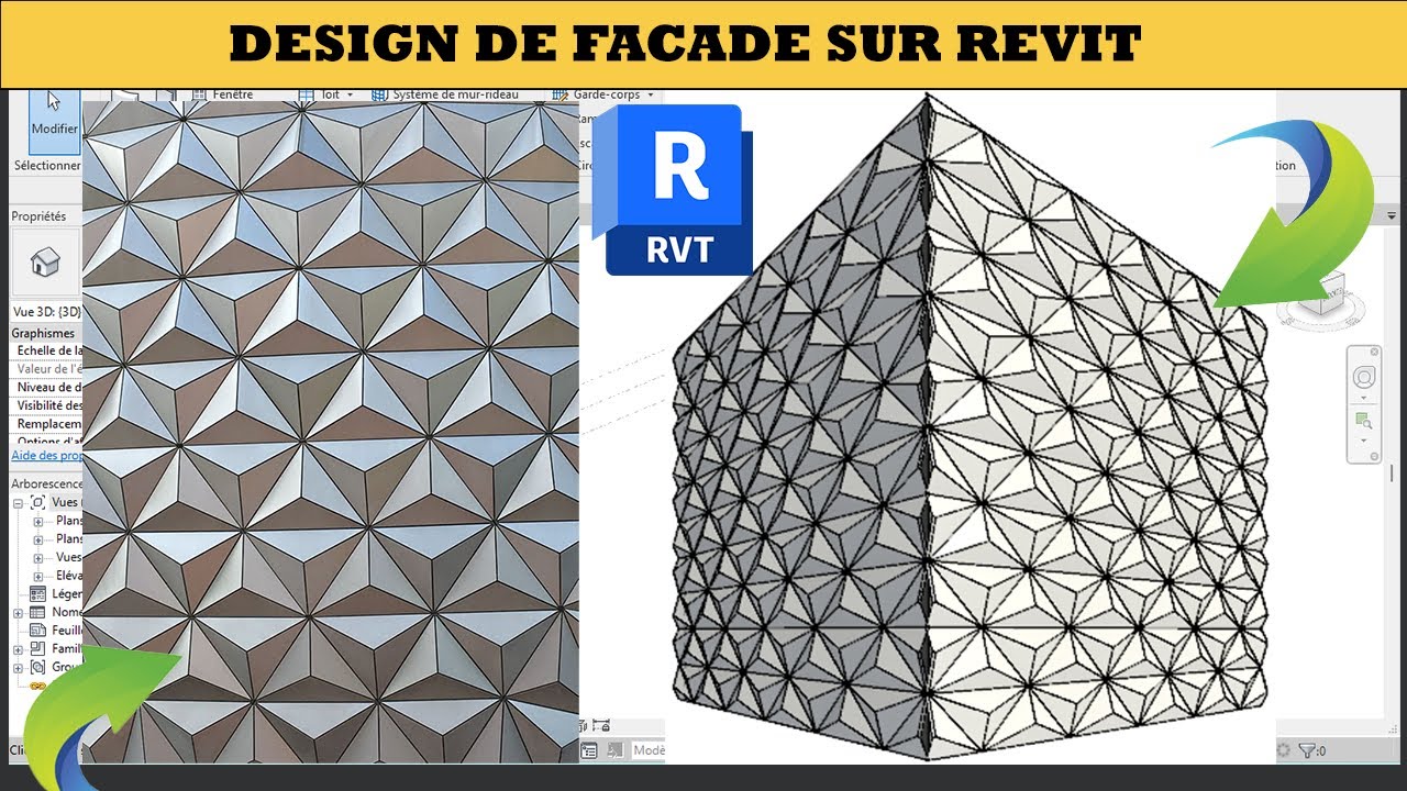 Design de façade sur revit - YouTube