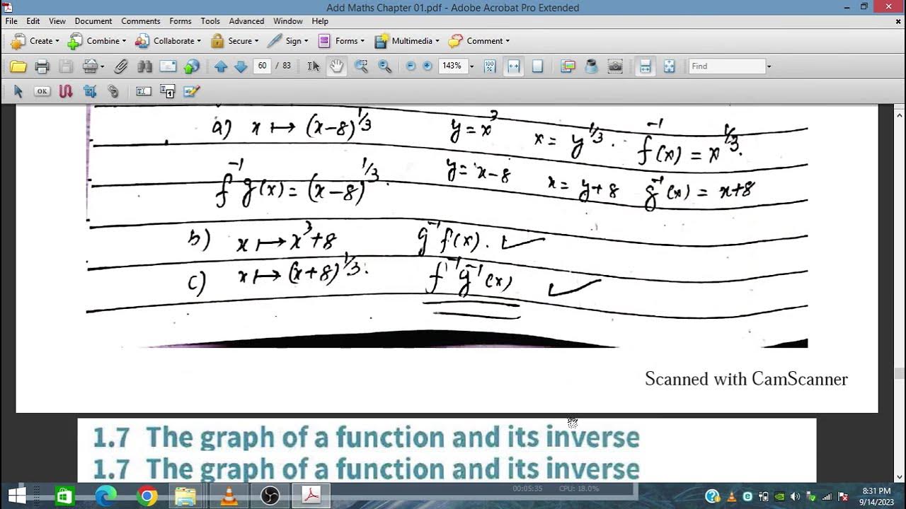Ex 1 6 Inverse Function Q14 To End Part B Additional Mathematics 4037 Igcse And O Level