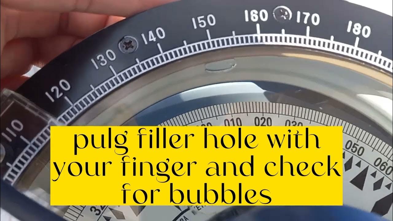 Saura SR 165_Removing bubbles on magnetic compass - YouTube