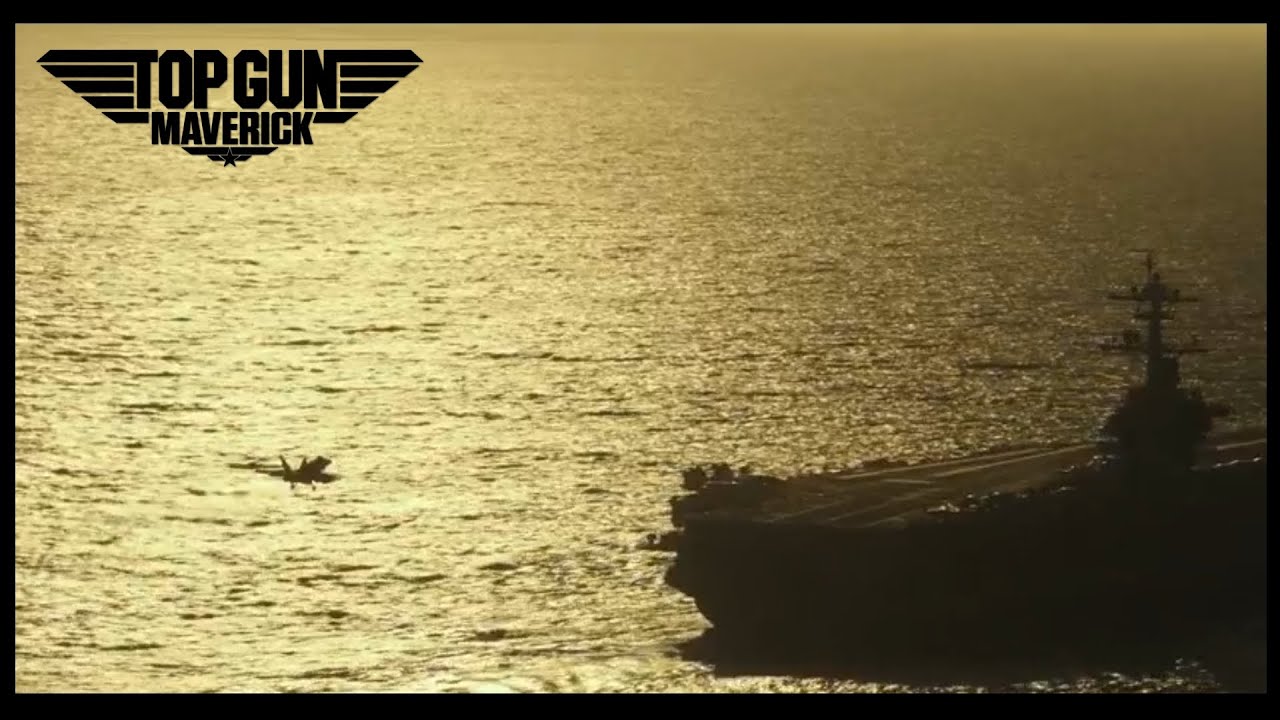 TOP GUN Maverick opening, takeoff and landing from aircraft carrier ...