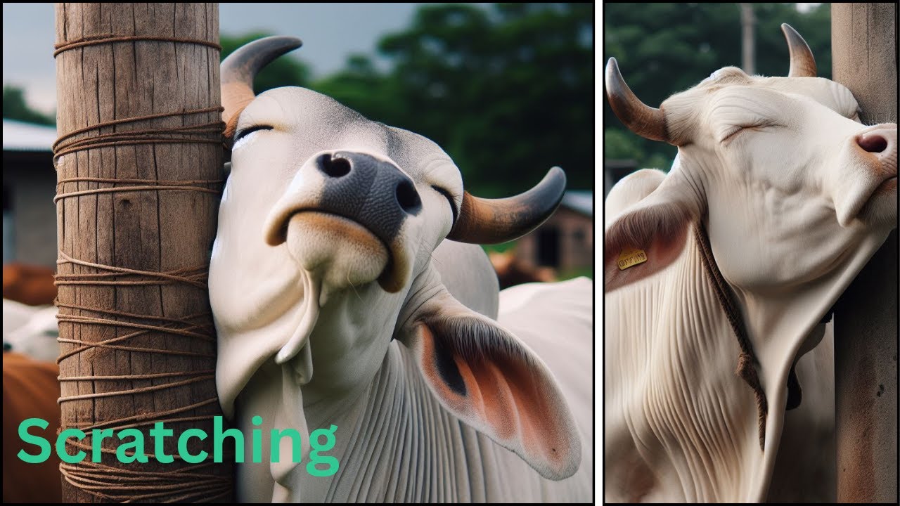 Unbelievable Cow Finds Electric Pole as Perfect Scratching Post! - YouTube