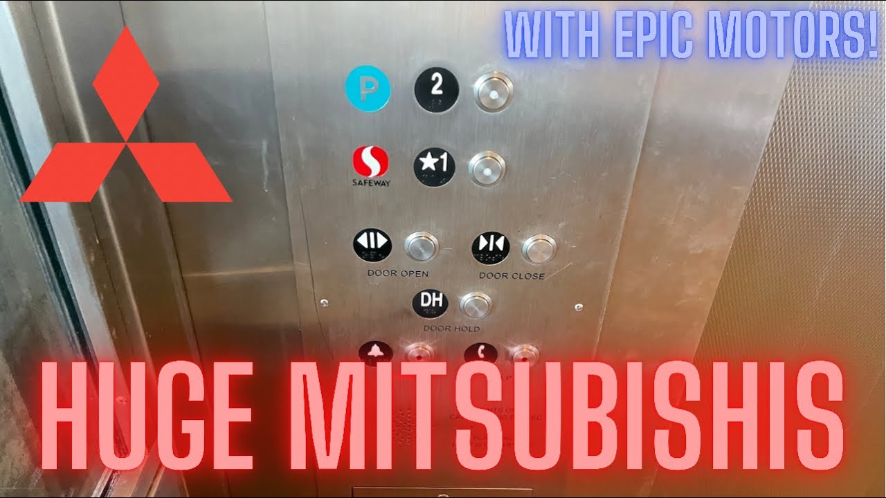F*CKING INSANE MOTORS! HUGE Mitsubishi Hydraulic Elevators | Safeway ...