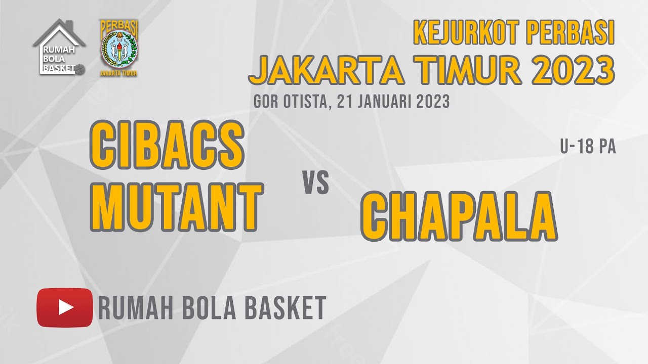 CIBACS MUTANT vs CHAPALA _ U18-PA _ 21 Januari 2023 - KEJURKOT PERBASI ...