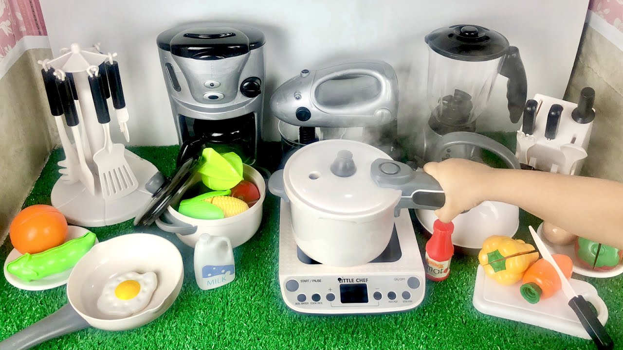 Miniature Plastic Full Kitchen Set Collection | Toy Food Cooking Game ...