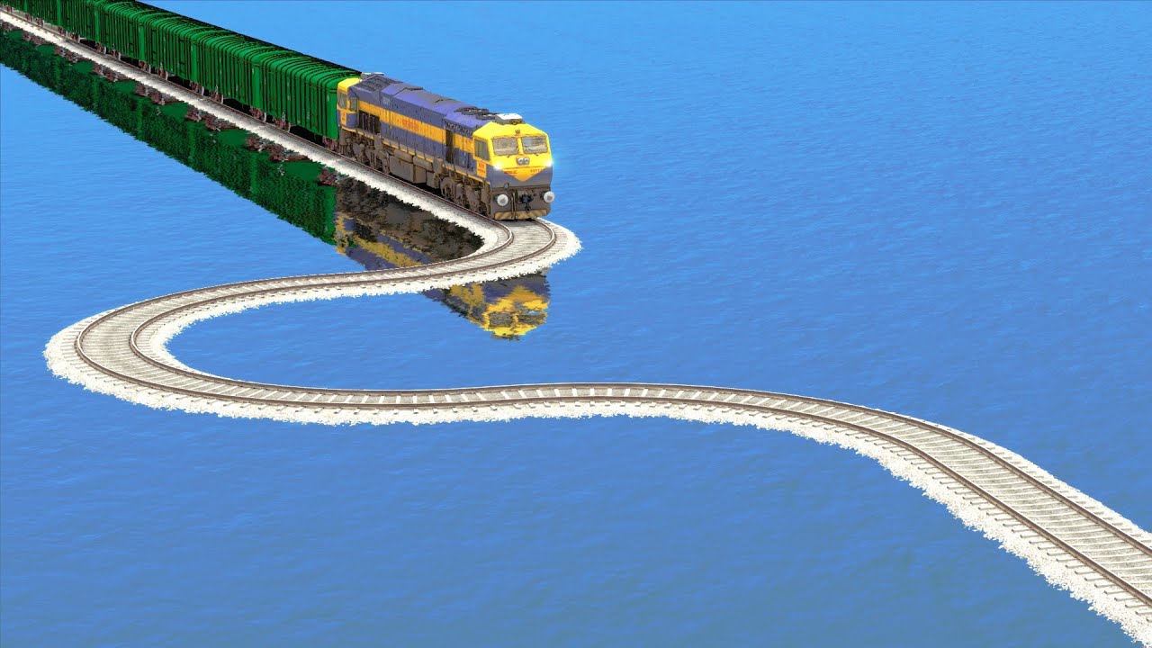 Trains Vs Impossible C Shape Track — Train Simulator 2022 - Indian ...