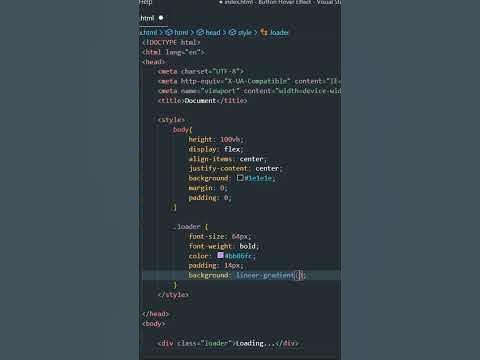 How To Make Loading Animation? | Html Css - YouTube