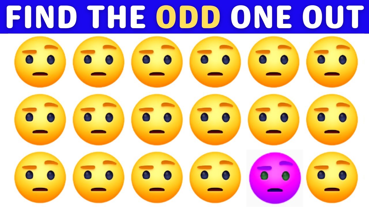 【Emoji Puzzle : Find the Odd Emoji One out】Emoji Mind Exercise: Keeping ...