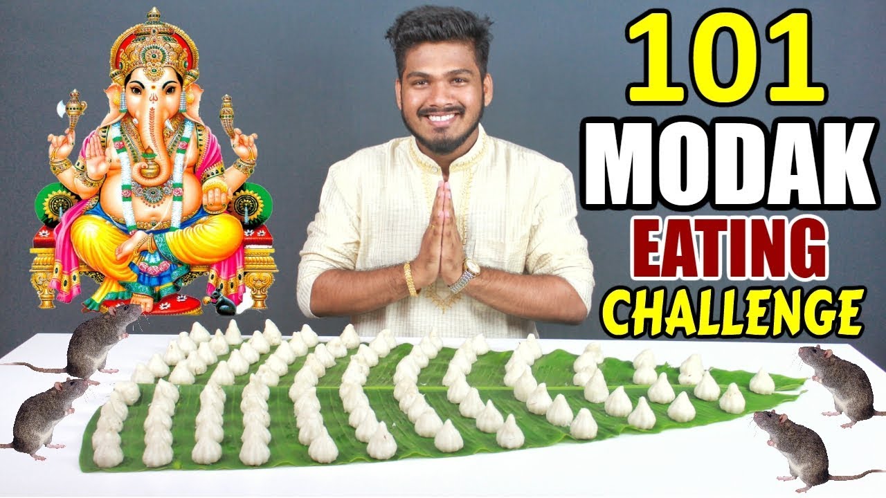 101 MODAK EATING CHALLENGE | GANESH CHATURTI SPECIAL VIDEO | Food ...