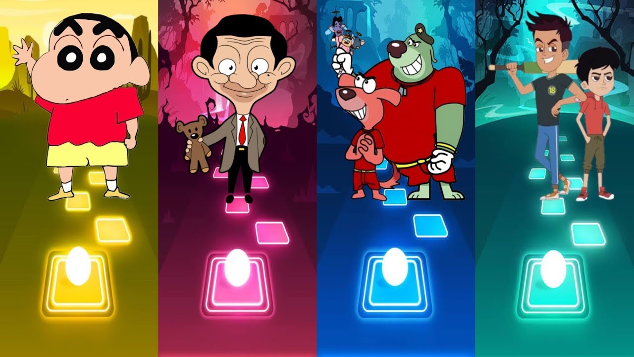 Shinchan Vs Mr. Bean Vs Pakdam Pakdai Vs Chikoo and Bunty - Tiles Hop ...