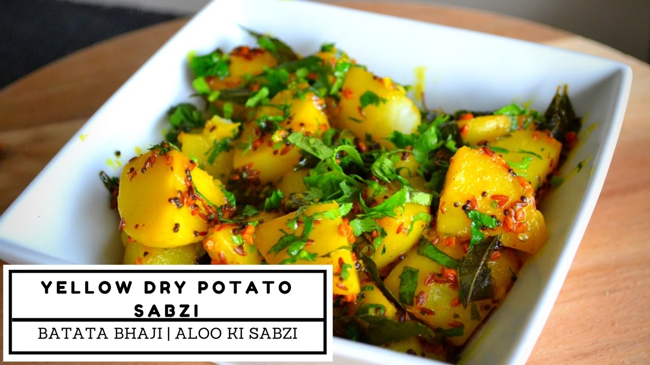 Dry Yellow Potato Sabzi | Batata Bhaji | Aloo Sabzi Recipe - YouTube