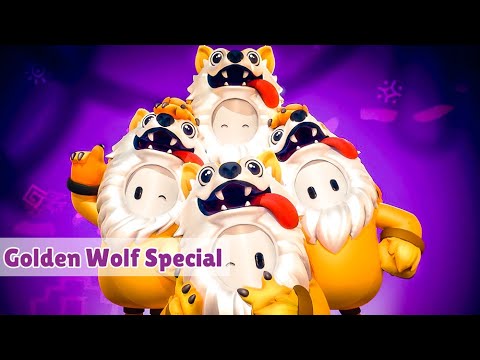 FALL GUYS Season 4 - GOLDEN WOLF SPECIAL - Playthrough No Commentary ...