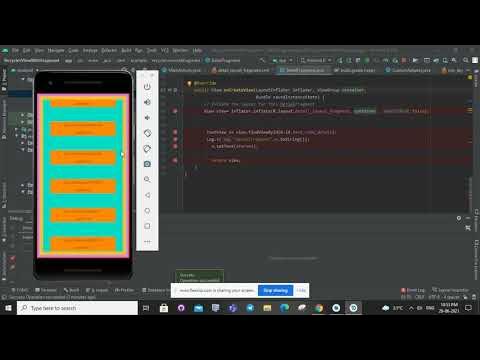 Android :RecyclerviewWithFragment_demo//passing data between two fragments - YouTube