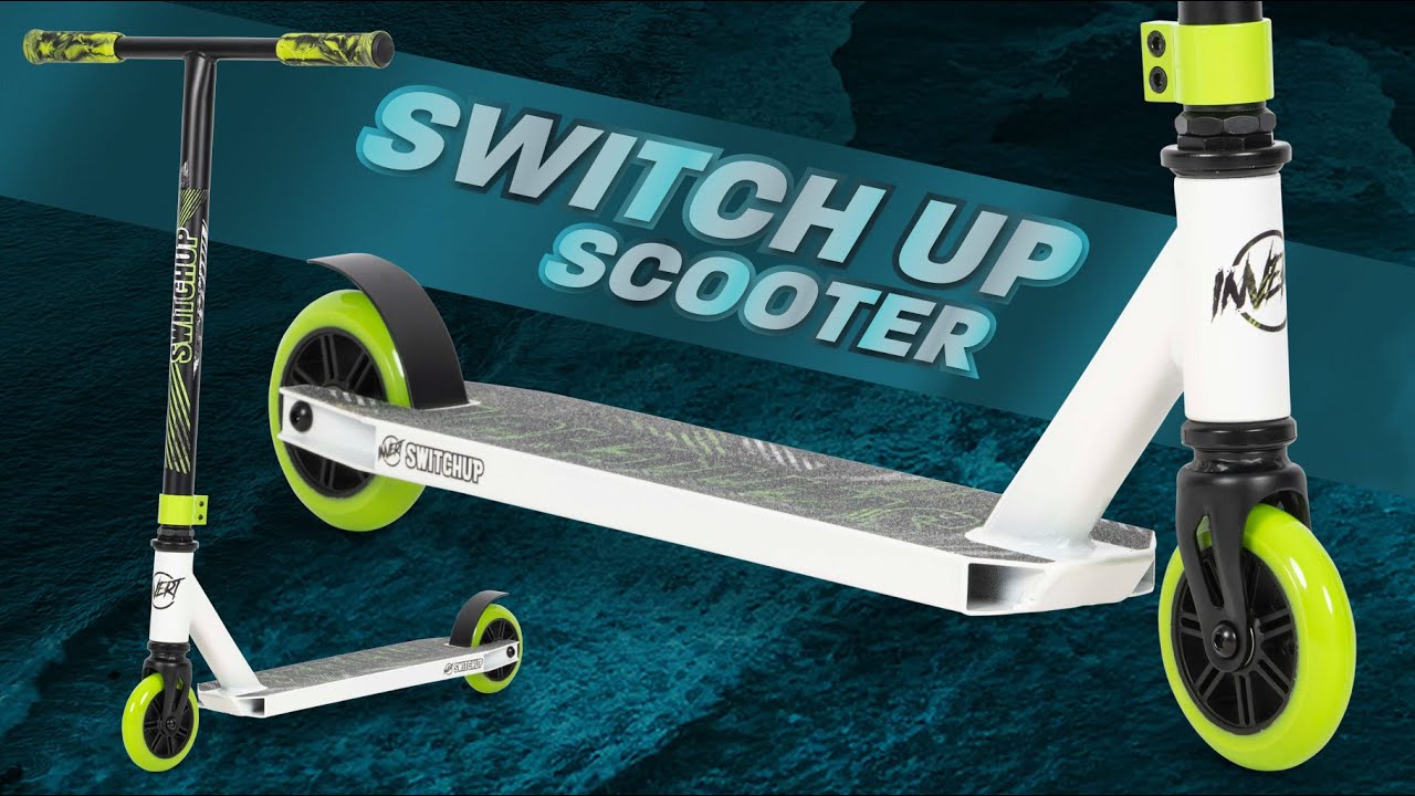 Invert Switch Up Scooter - White/Black/Green - YouTube