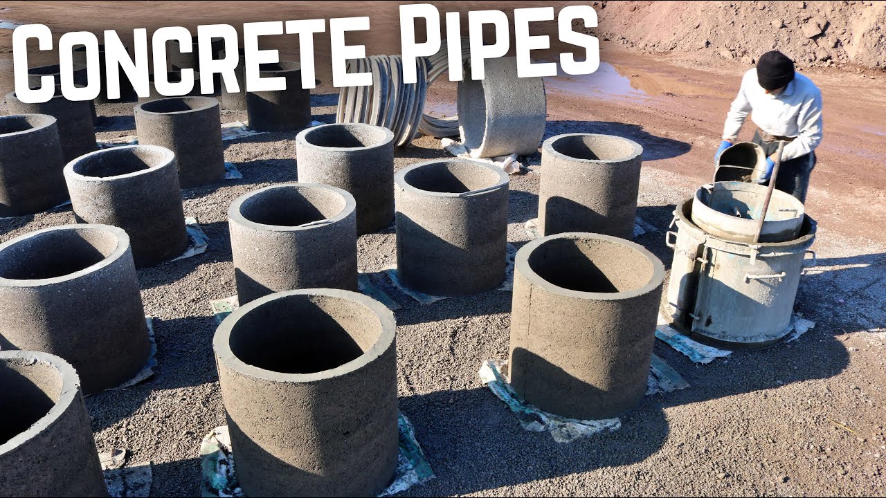 How To Make Concrete Pipes | Concrete Pipes Manufacturing Process - YouTube