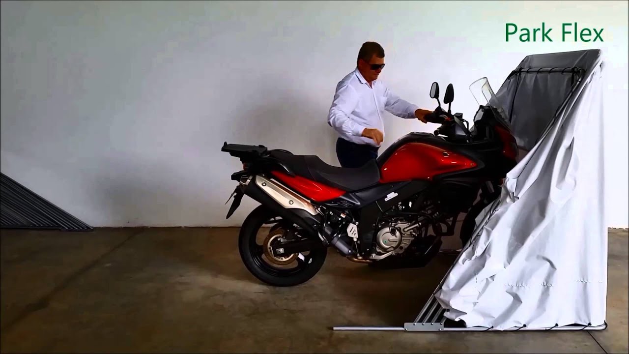 Park Flex / Garagem Retratil / Garagem para Moto - YouTube