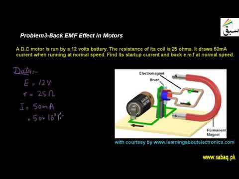 29 Problem3 Back EMF Effect in Motors | 12th Physics | 4rth Chapter ...