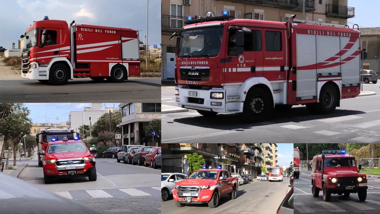 [COMPILATION] Mezzi Vigili del Fuoco in sirena / Italian Fire Brigade ...