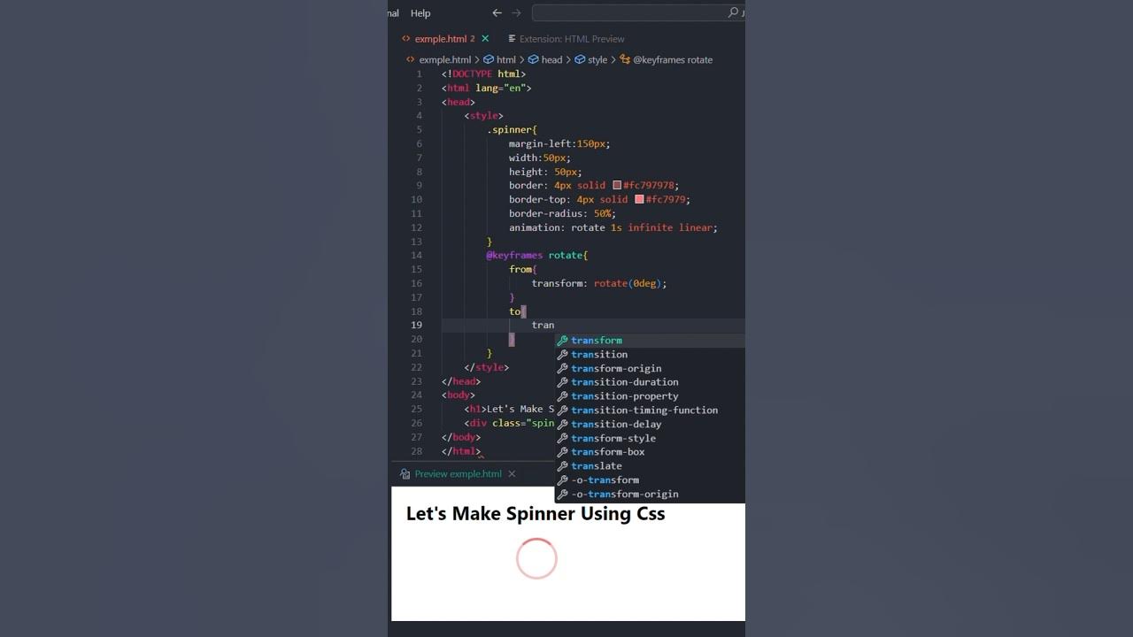 CSS Tricks - Have U Ever Wondered How To Make A Spinner/ Spinning Loader? - YouTube