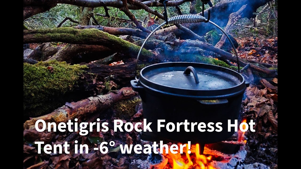Onetigris Rock Fortress Hot Tent in -6° weather conditions! - YouTube