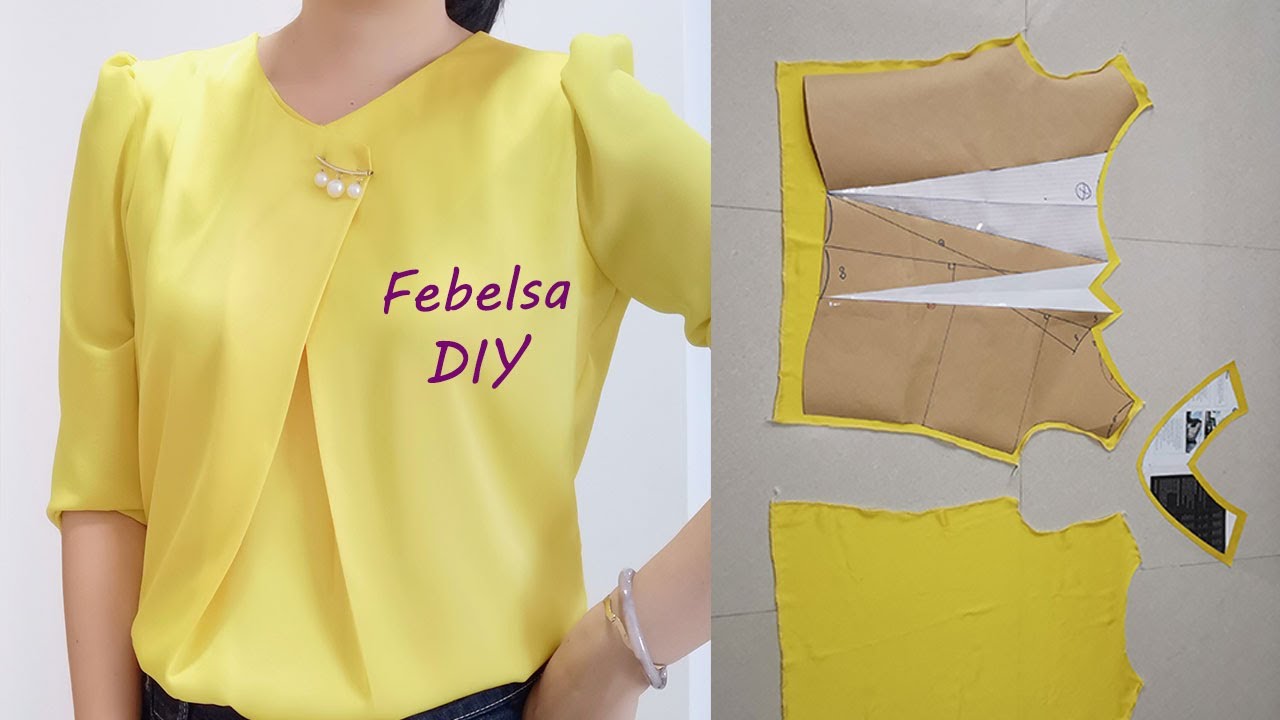 V098 How To Make Overlap Pleats Neckline Blouse YouTube v098-how-to-make-overlap-pleats-neckline-blouse-youtube