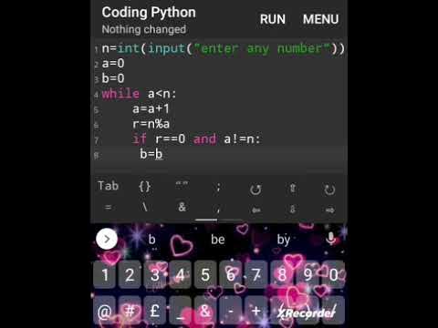 checking whether a number is a perfect number or not in python. - YouTube