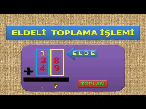 ZİHİNDEN TOPLAMA İŞLEMİ - ELDELİ TOPLAMA İŞLEMİ 2. SINIF - İLKOKUL MATEMATİK