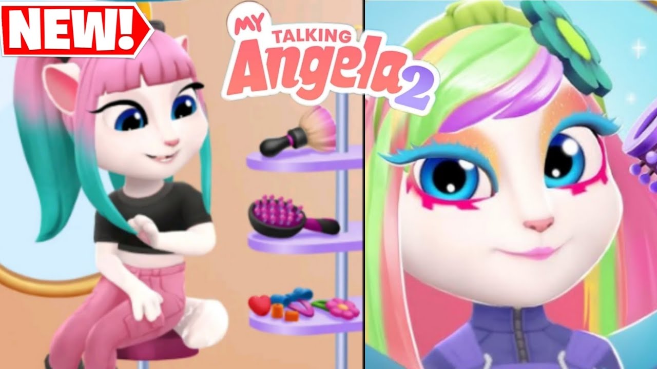 My Talking Angela 2 NEW HAIR SALON UPDATE 🤯🤯 || #7ofstatesgamer # ...