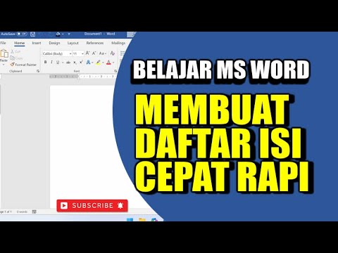 TUTORIAL MS WORD | MEMBUAT DAFTAR ISI CEPAT DAN RAPI DI MICROSOFT WORD ...