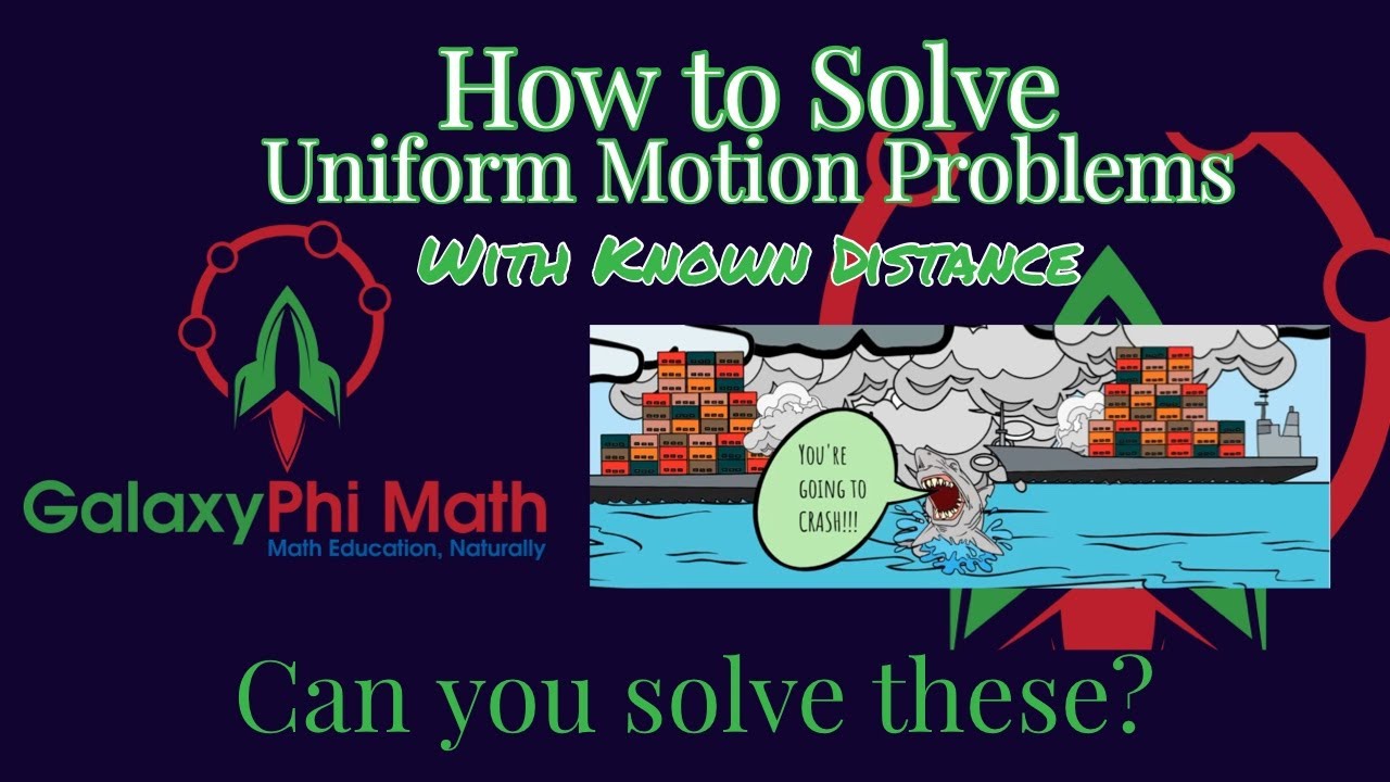 How to Solve Uniform Rate Problems with Known Distance - YouTube
