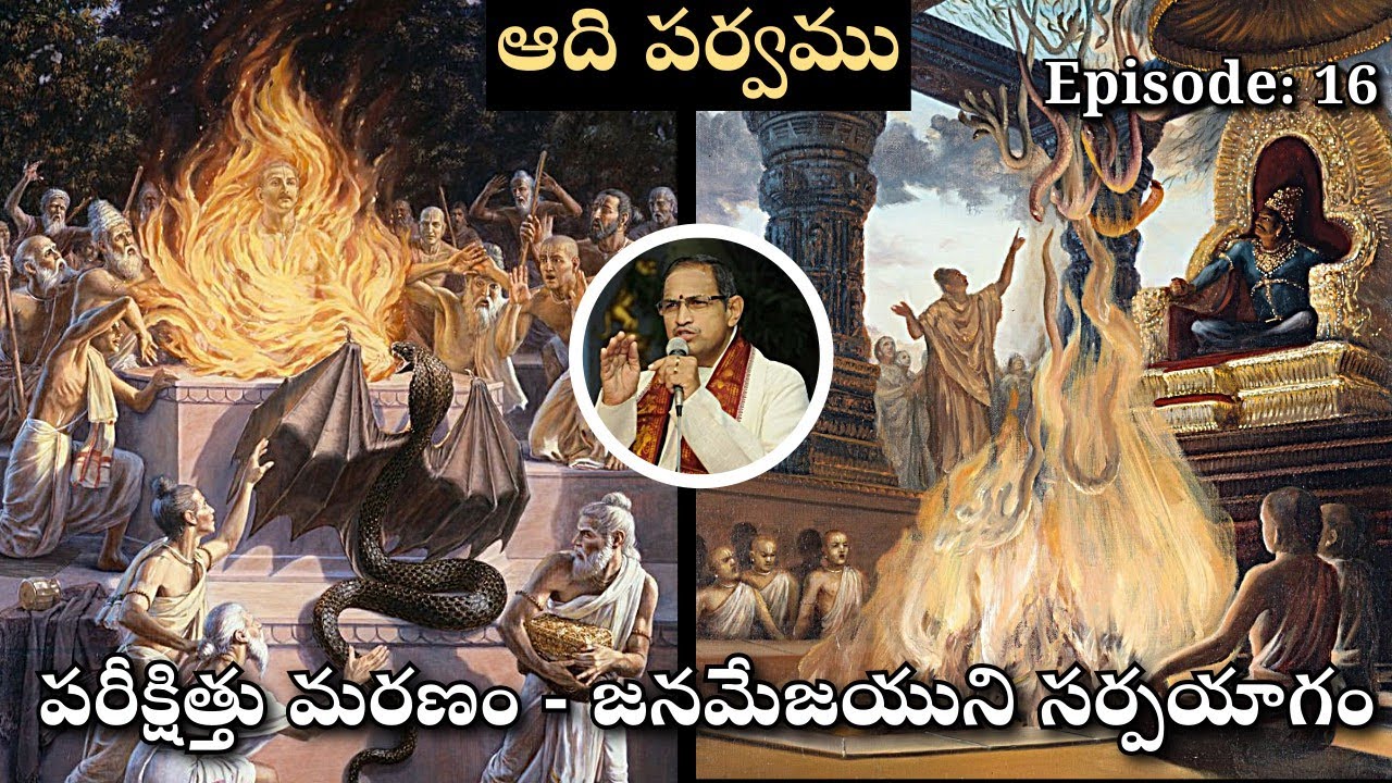ఆది పర్వము 16 • పరీక్షిత్తు మరణము - జనమేజయుని సర్పయాగము • Pareekshit ...