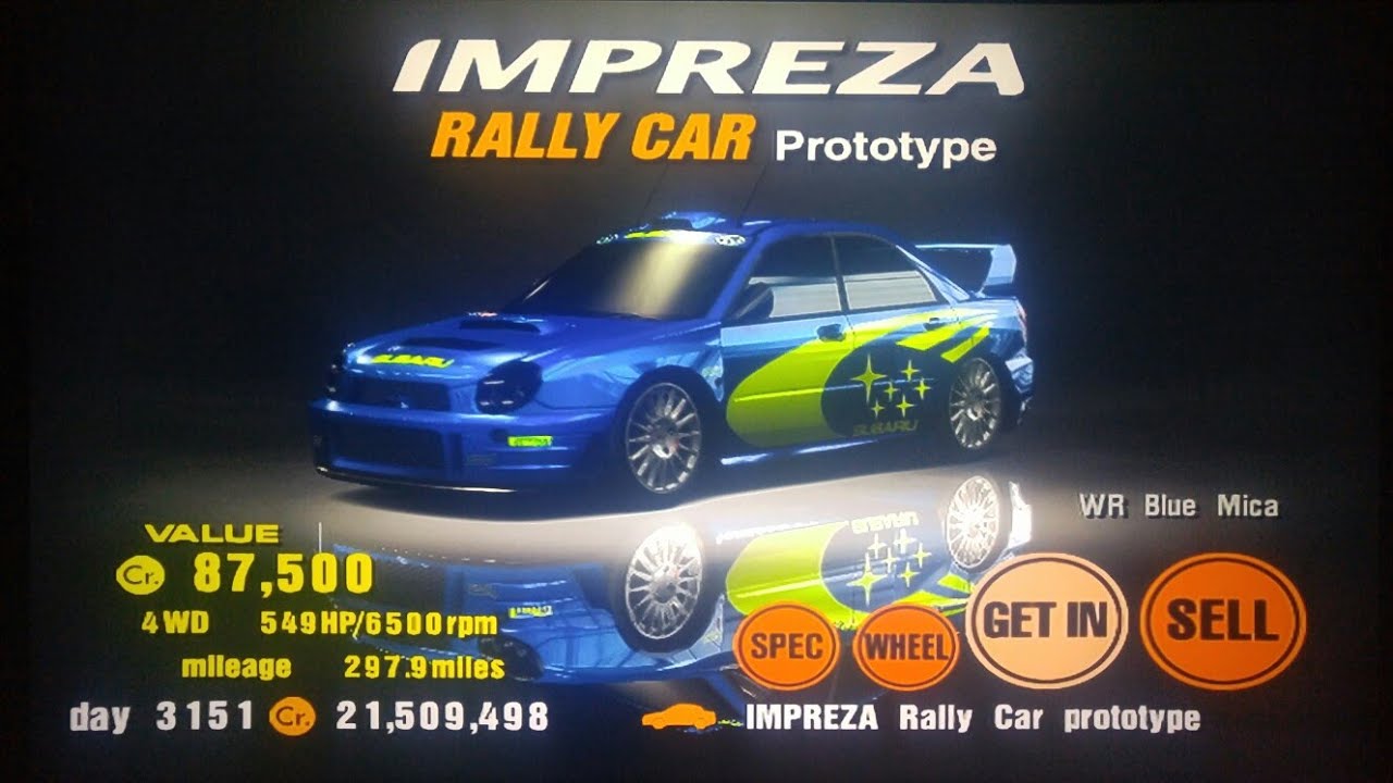 Gran Turismo 3: Subaru Impreza Rally Car Prototype - Competitive ...