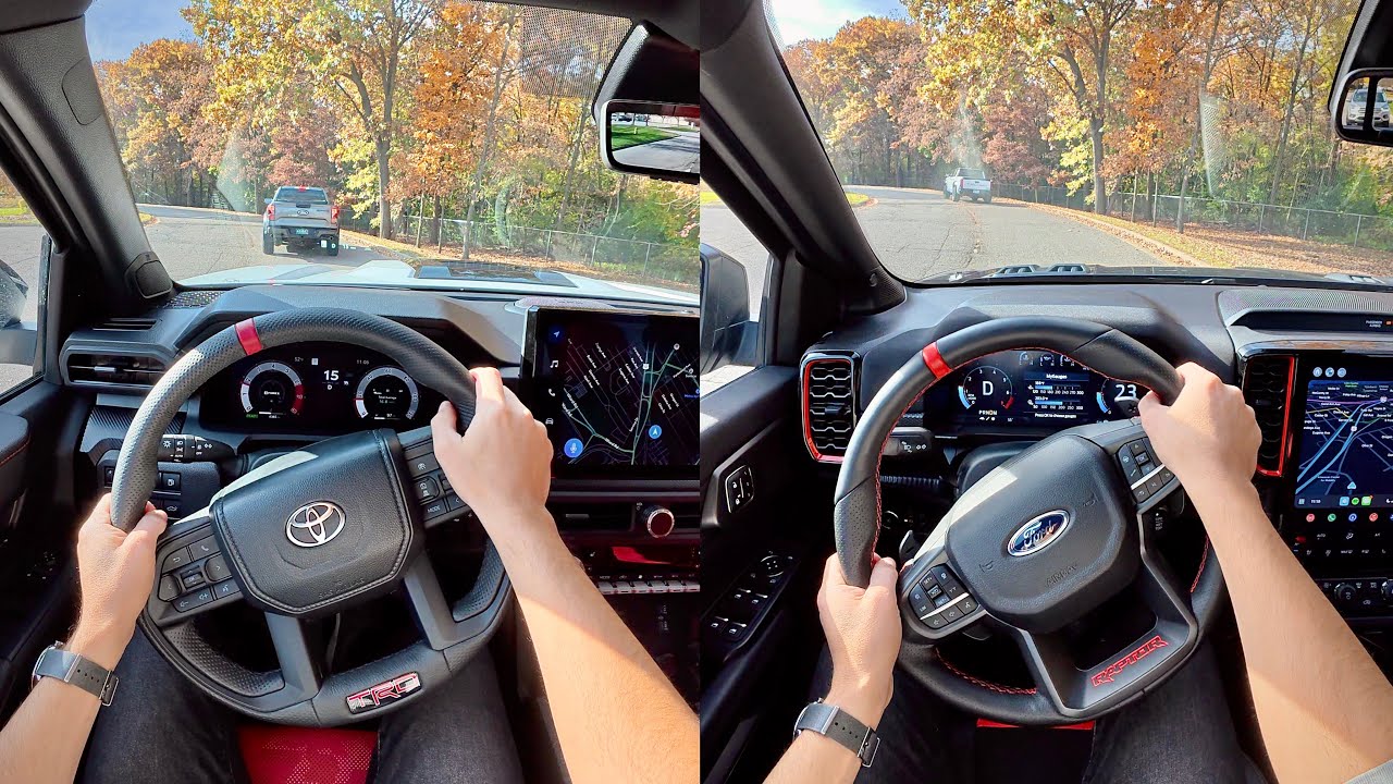 2024 Toyota Tacoma TRD Pro vs. Ford Ranger Raptor - POV On-Road Driving ...