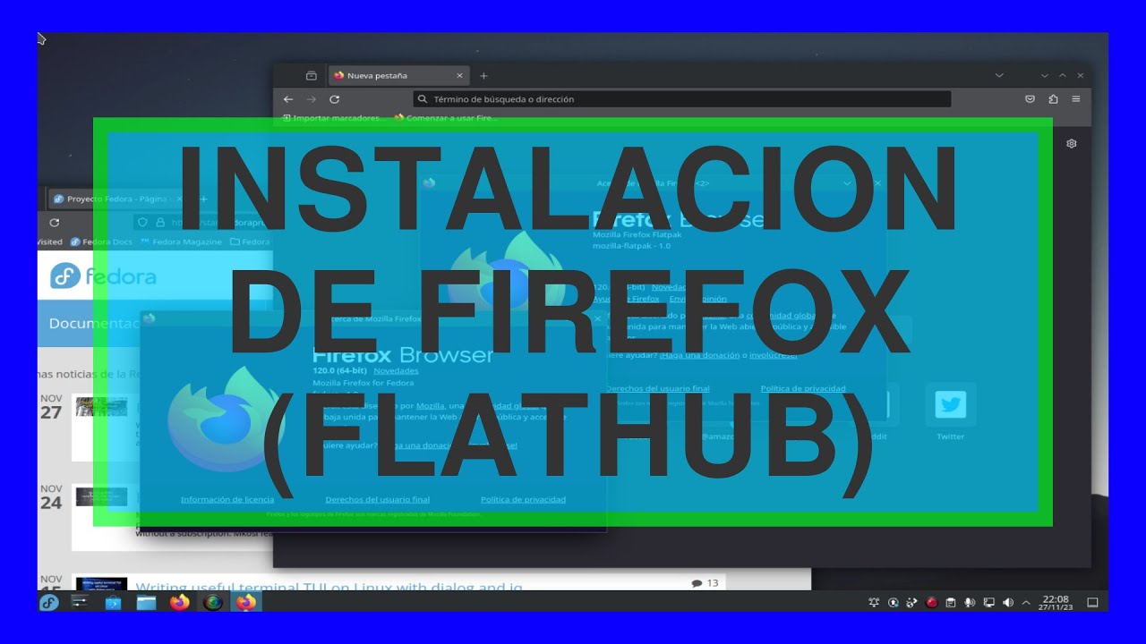 Instalacion de Firefox (Flathub) - YouTube