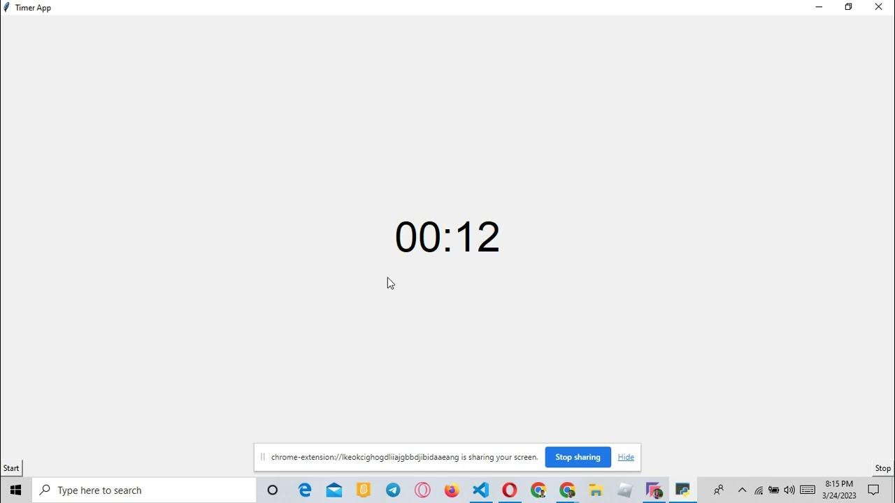 Making timer/stopwatch in python using tkinter plsss like and subscribe - YouTube